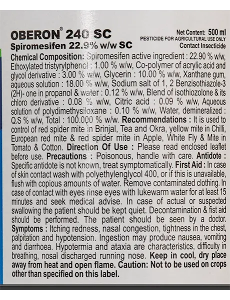 OBERON INSECTICIDE – Agri Stores